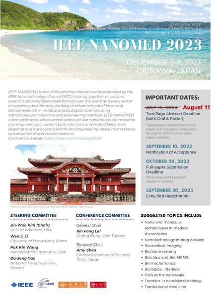 IEEE-NANOMED 2023 | OIST Groups